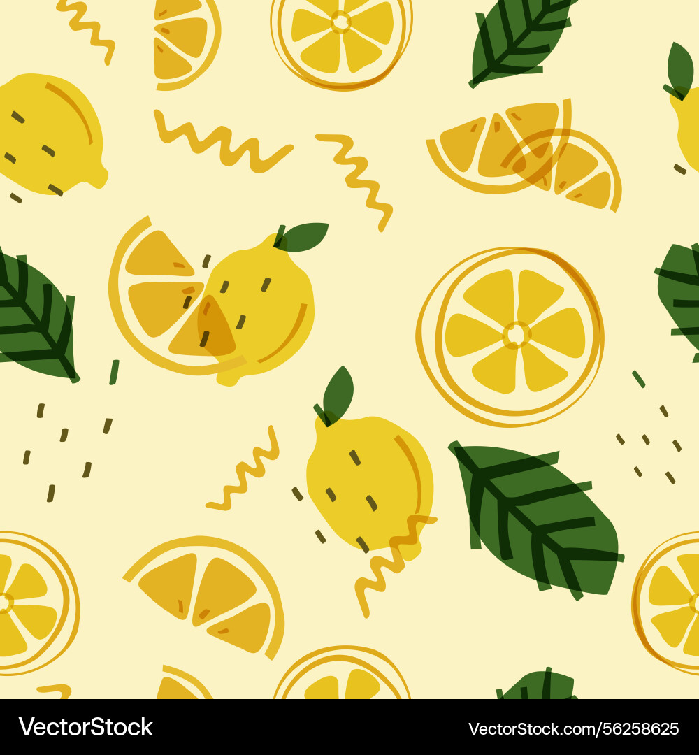 Pattern featuring lemons Royalty Free Vector Image