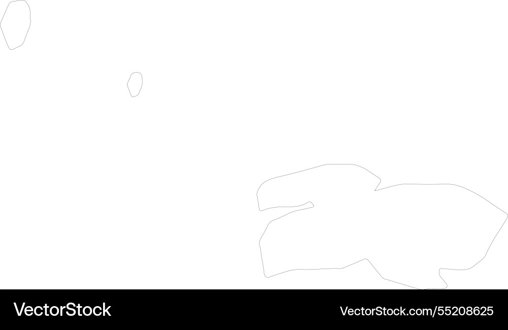 Rum cay the bahamas outline map Royalty Free Vector Image