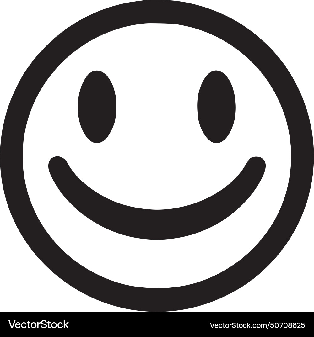 Smiley face - minimalist and flat logo Royalty Free Vector