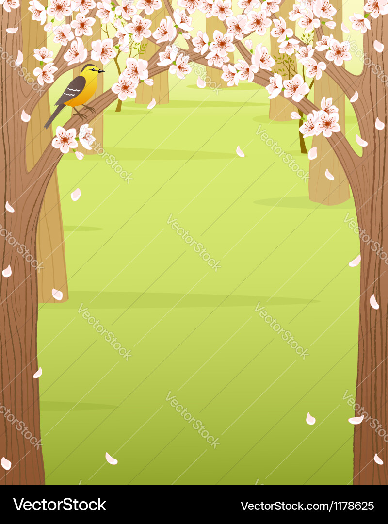 Spring forest Royalty Free Vector Image - VectorStock
