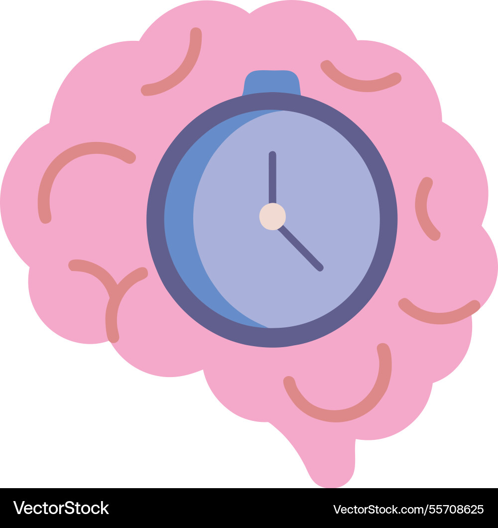 Subconscious mind time Royalty Free Vector Image