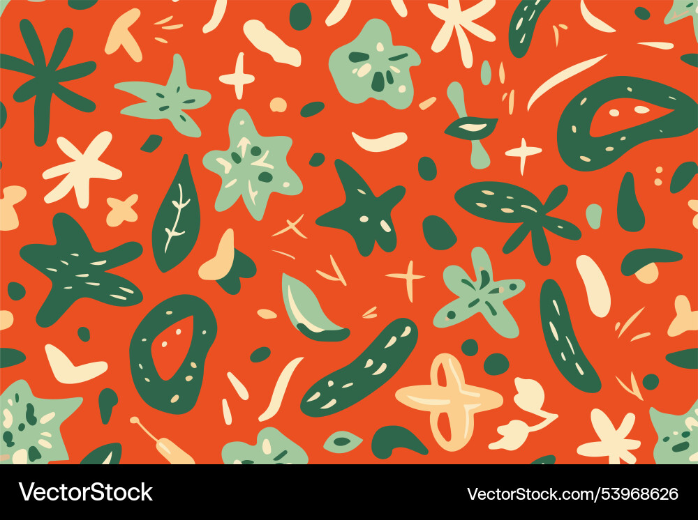 Abstract botanical pattern Royalty Free Vector Image