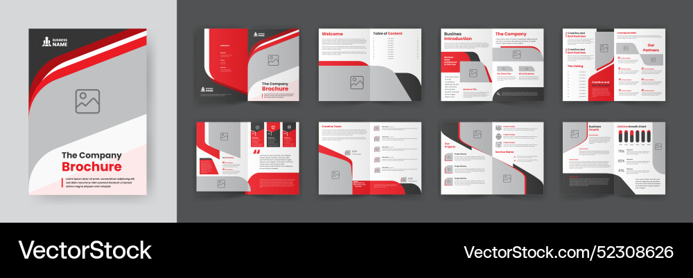 Abstract company profile brochure template Vector Image