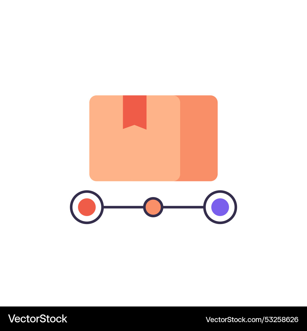 Dropshipping icon with a box Royalty Free Vector Image