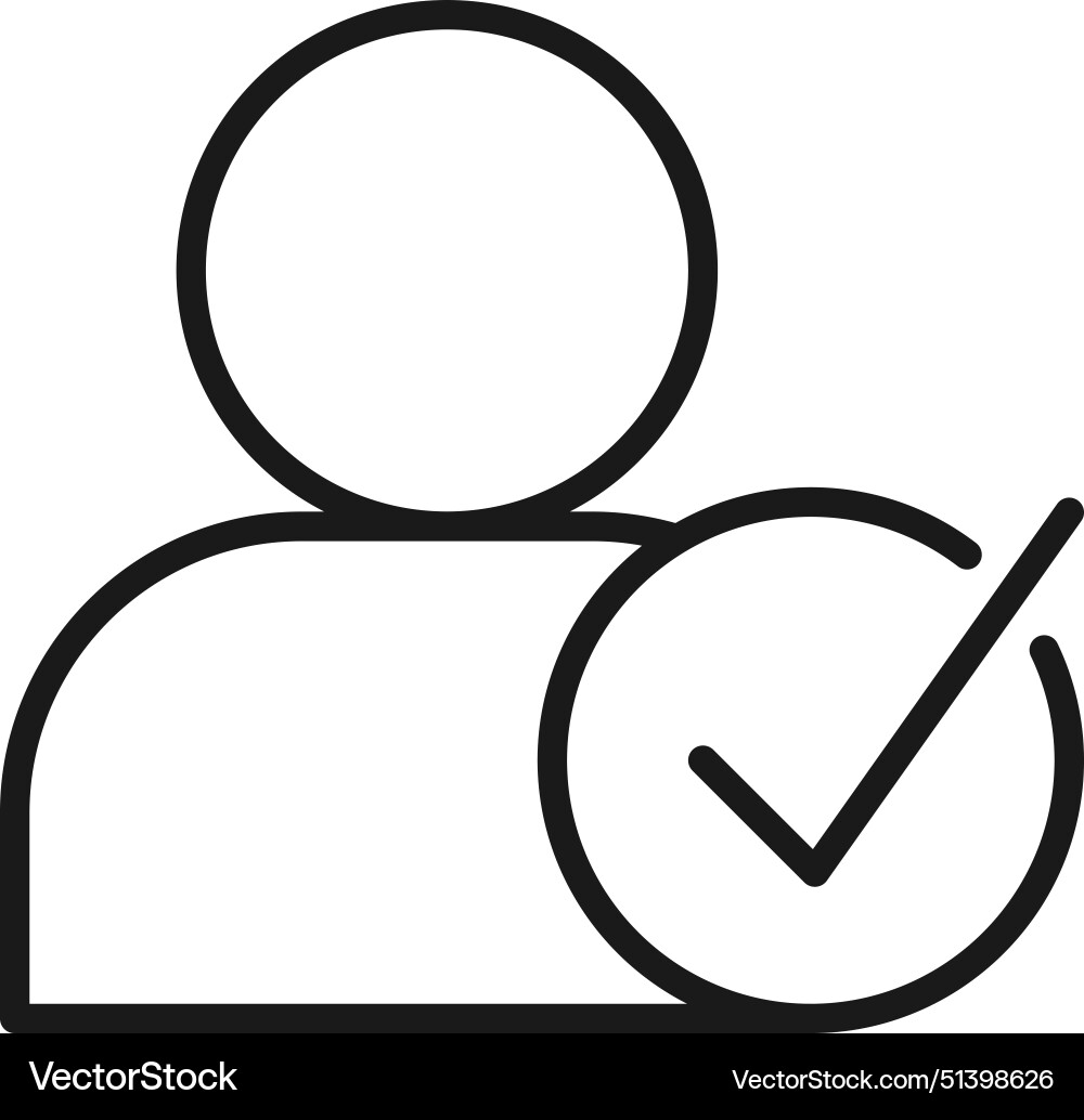 Employee with check mark icon human resourced Vector Image
