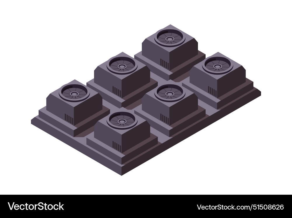 Factory isometric icon Royalty Free Vector Image