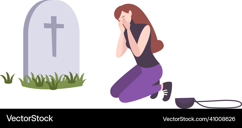 Human death composition Royalty Free Vector Image