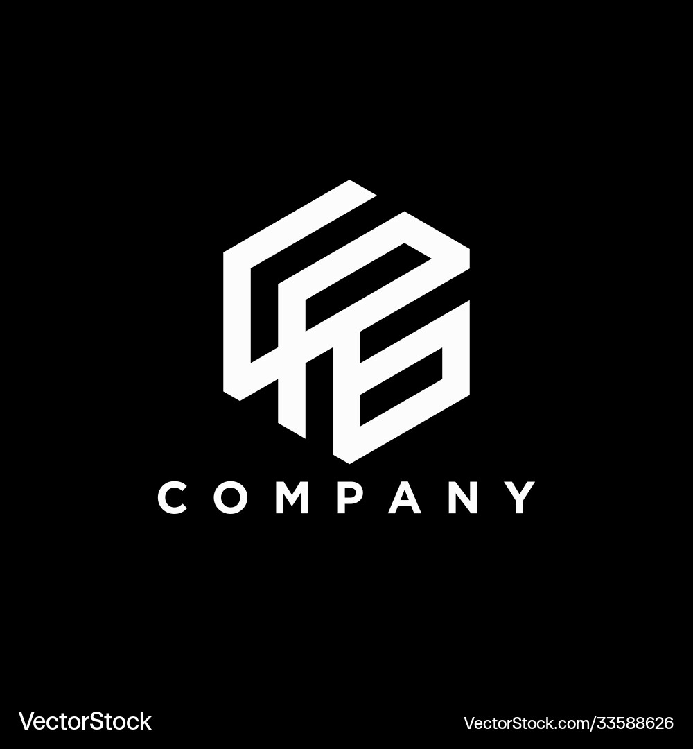 Monogram letter c p g logo design Royalty Free Vector Image