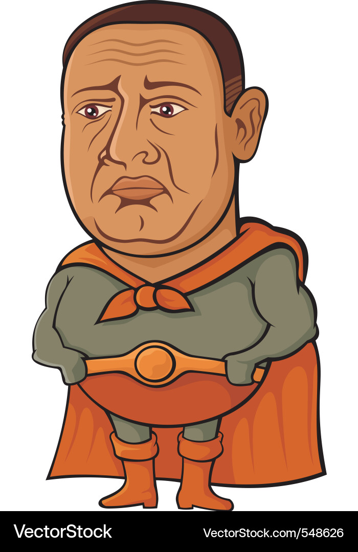 Sad superhero Royalty Free Vector Image - VectorStock