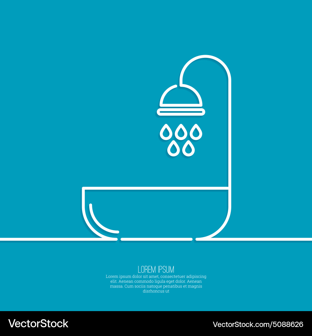 Shower handle Royalty Free Vector Image - VectorStock