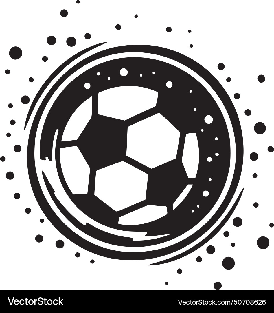 Soccer - black and white isolated icon Royalty Free Vector