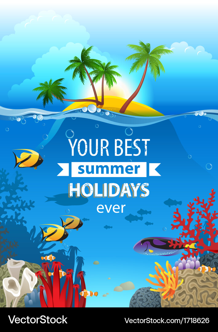 Tropical landscape Royalty Free Vector Image - VectorStock