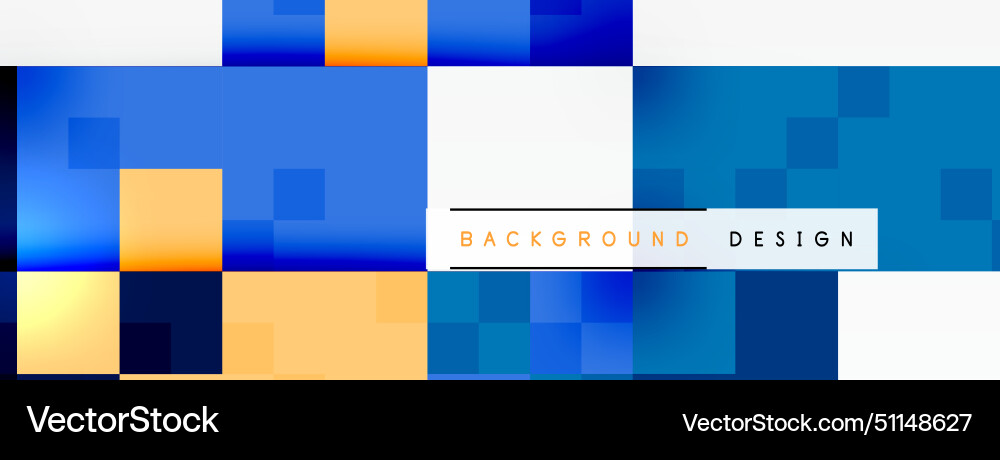 A blue and yellow background with squares Vector Image