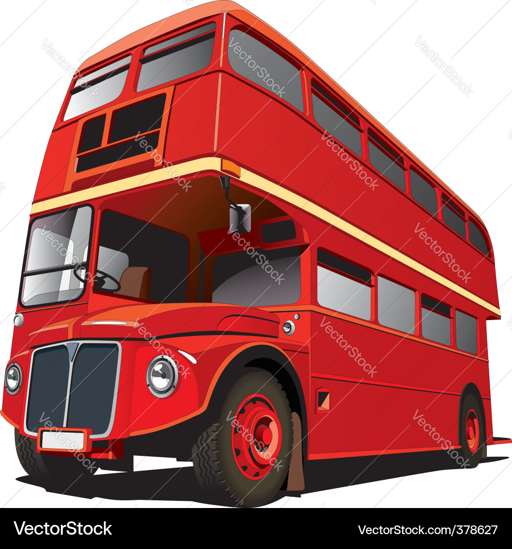 Classic London Double Decker Bus Royalty Free Vector Image