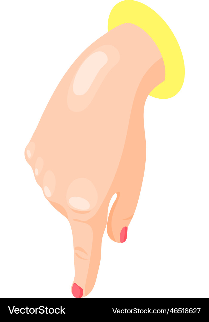 Isometric female hand gesture Royalty Free Vector Image