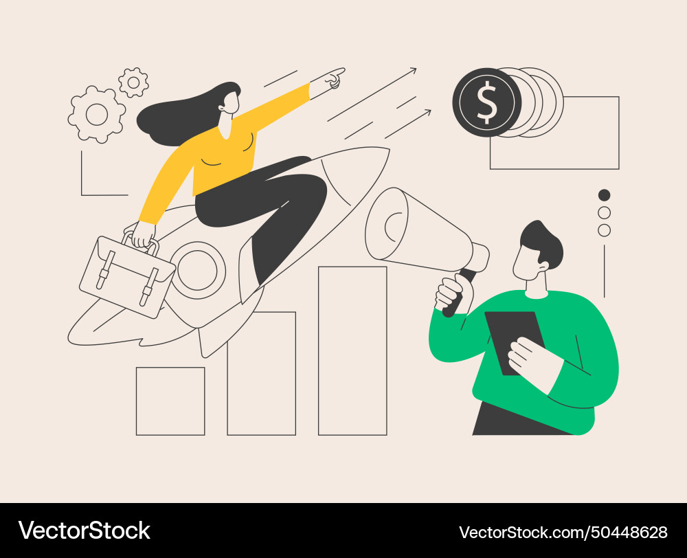 Business coaching abstract concept Royalty Free Vector Image