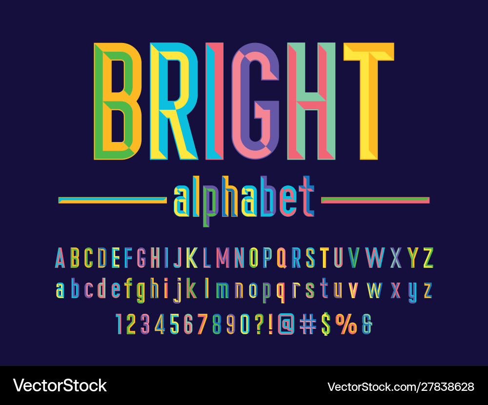 Chisel font Royalty Free Vector Image - VectorStock