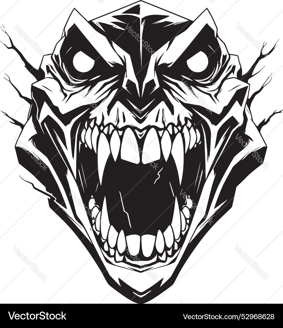 Eerie evolution zombie mark zombie unleashed logo Vector Image