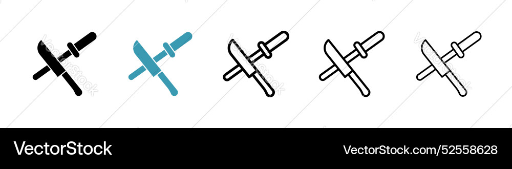 Knife sharpener icon set on white background Vector Image