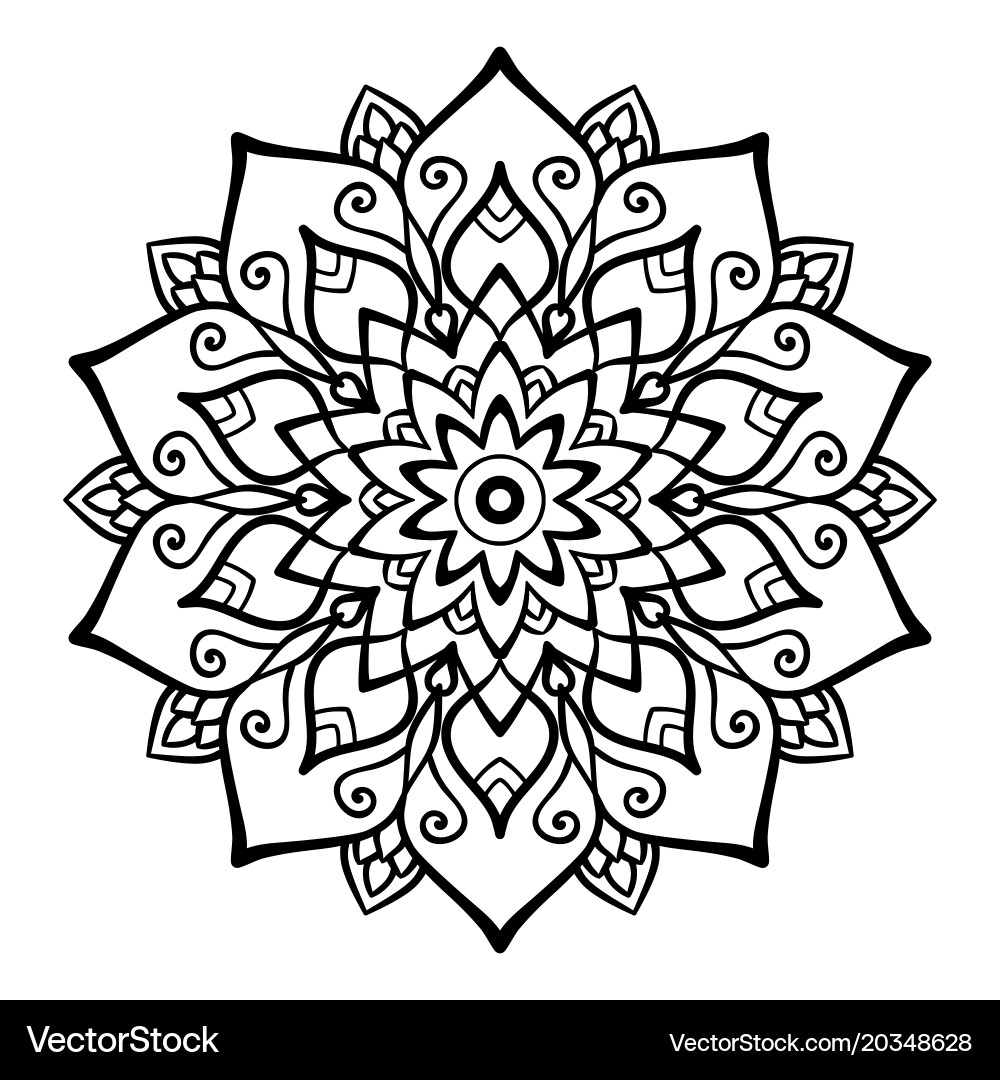 Mandala design element Royalty Free Vector Image