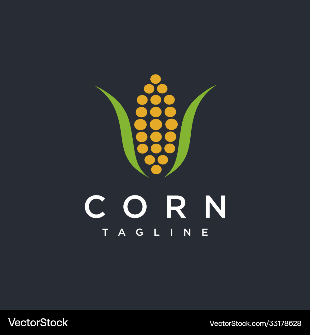 Modern abstract corn logo icon template Royalty Free Vector