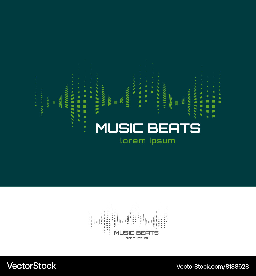 Music Beat Logo Vorlage Für Das Logo „Minimal Music Beat“