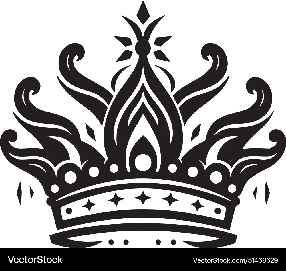 Crown - minimalist and simple silhouette Vector Image