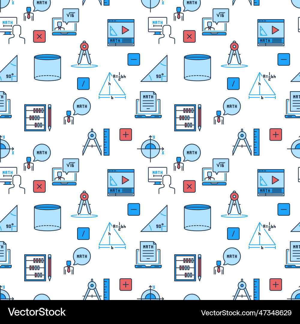 Mathematics colored background maths science Vector Image