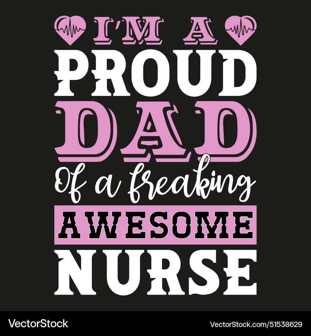 Proud dad typography t-shirt design Royalty Free Vector