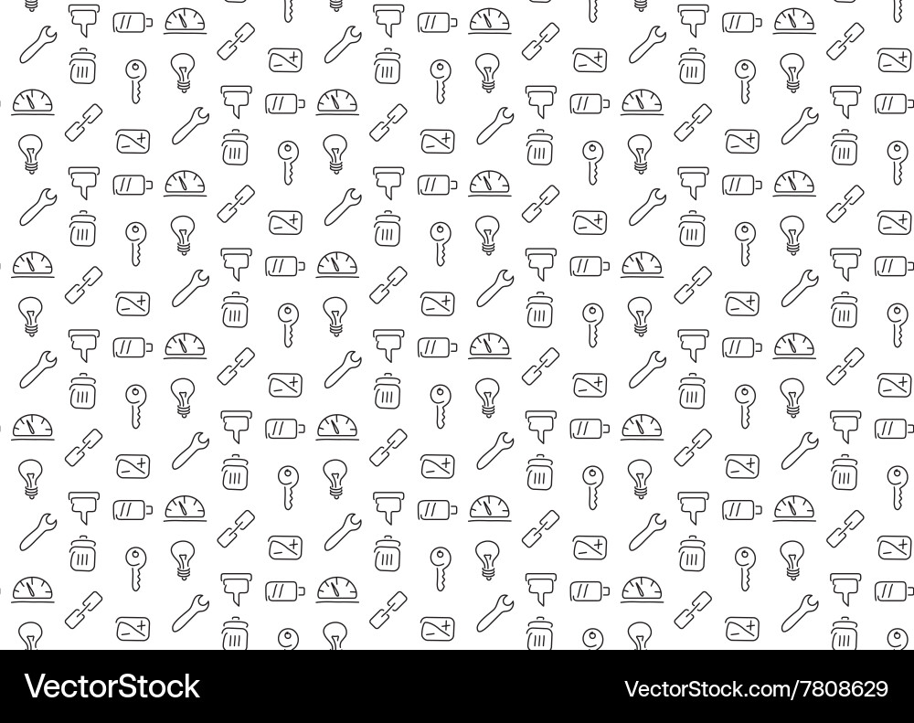 Technical tools seamless background Royalty Free Vector