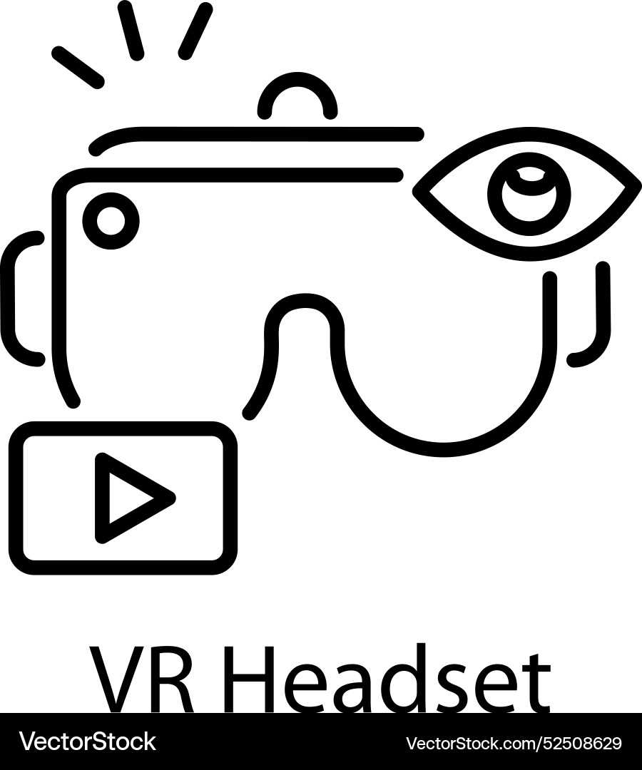 Vr headset Royalty Free Vector Image - VectorStock