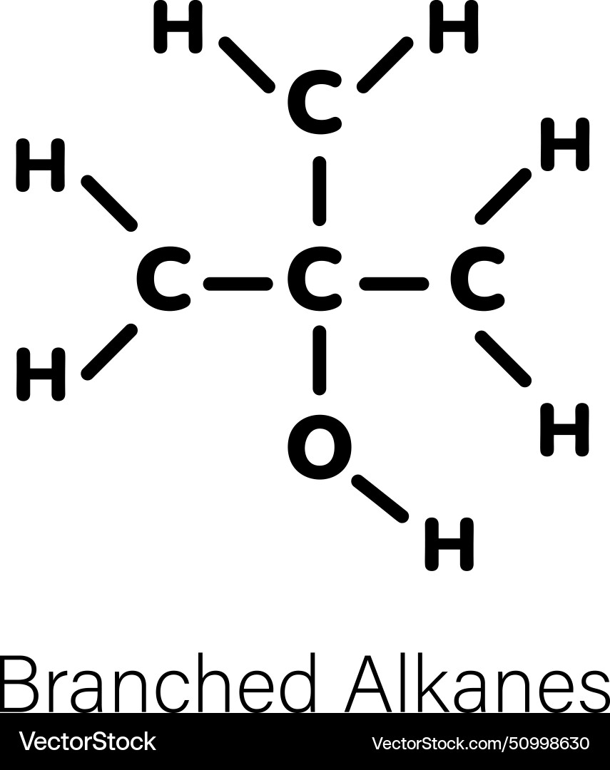 Branched alkanes Royalty Free Vector Image - VectorStock