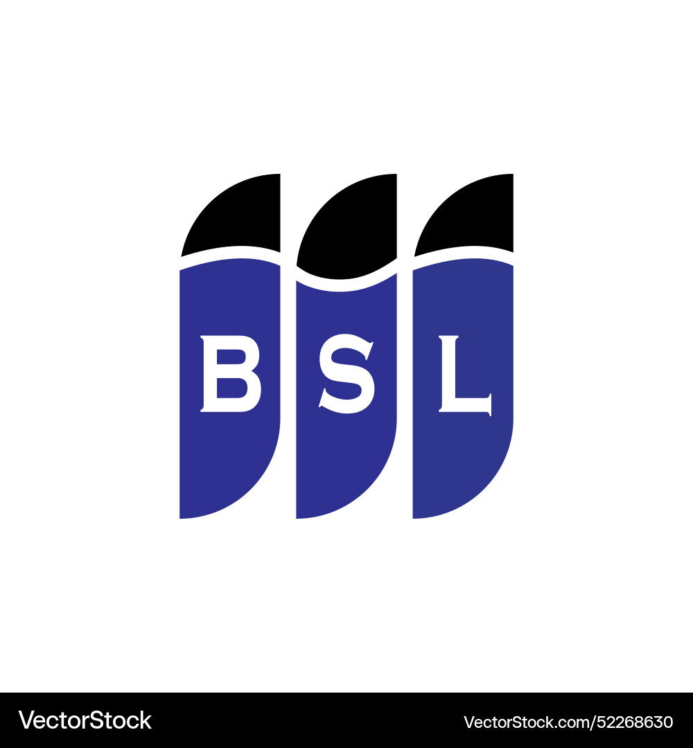 Bsl letter logo design on white background Vector Image