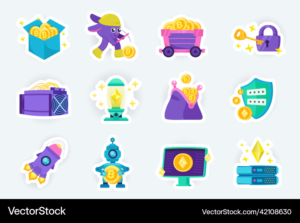 Cryptocurrency Sticker Pack - Cute Coins & More