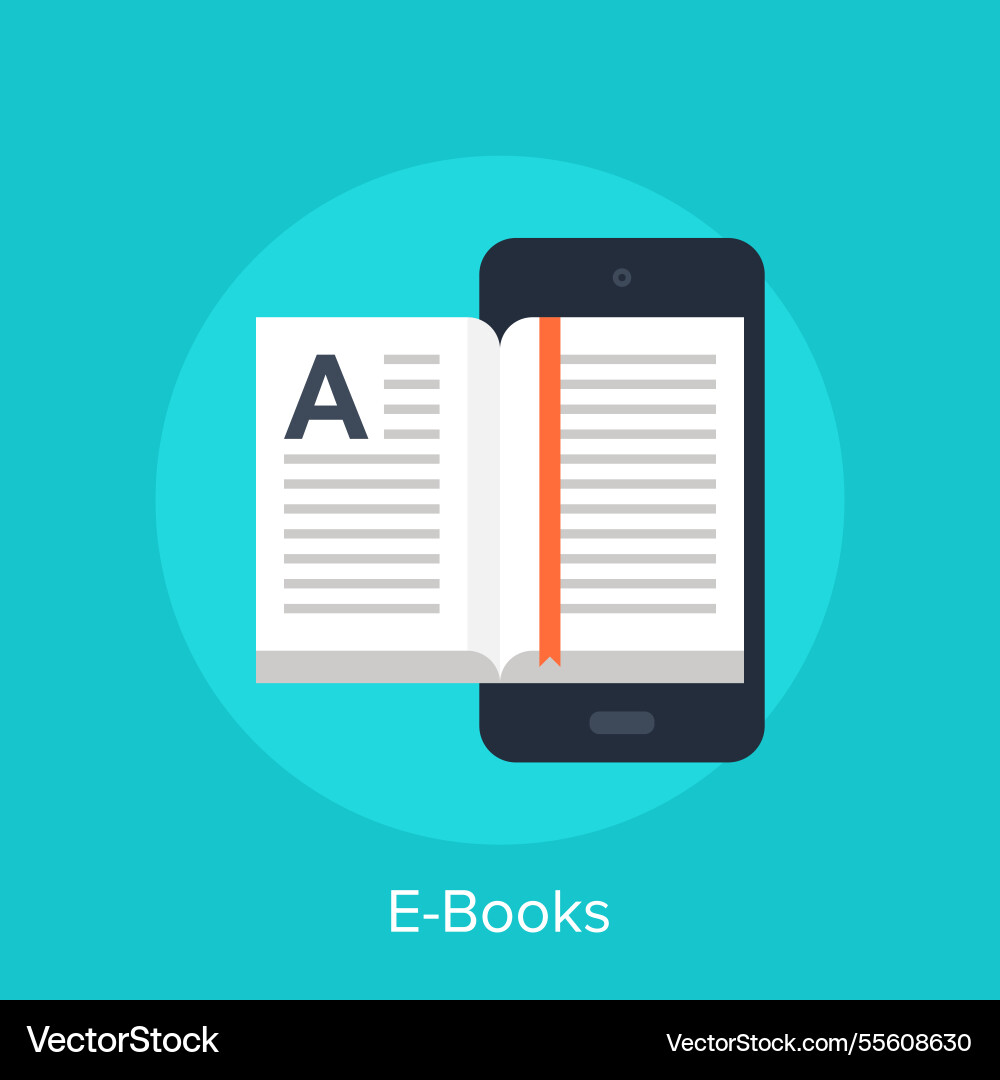 E-books concept Royalty Free Vector Image - VectorStock