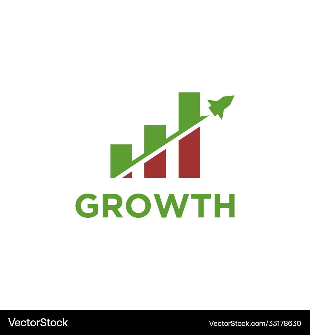 Fast rocket growth finance logo icon template Vector Image