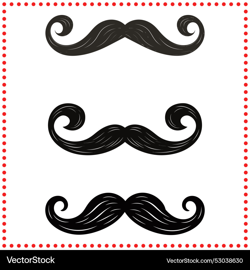 Historical movember collection artistic black Vector Image
