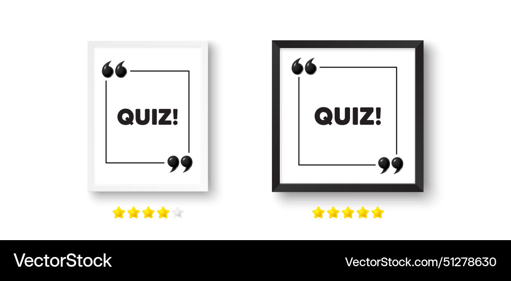 Quiz symbol answer question sign picture frame Vector Image