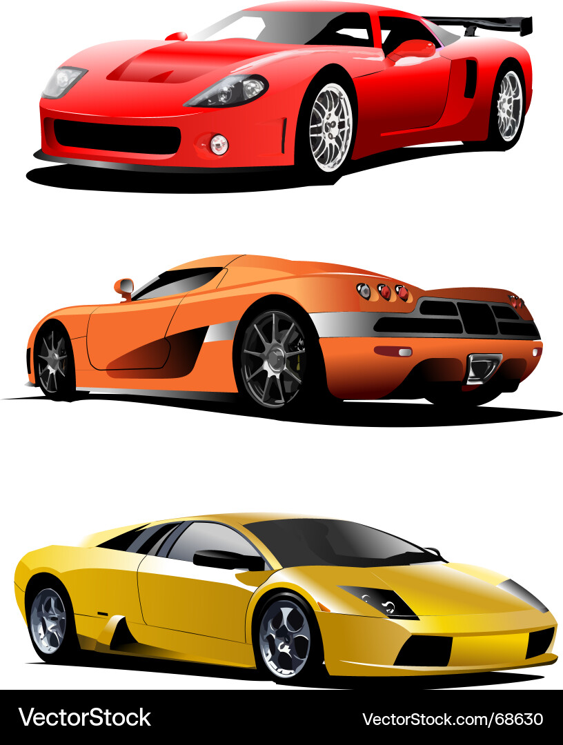 Sport cars Royalty Free Vector Image - VectorStock