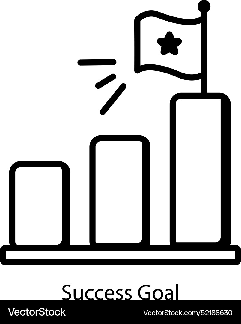 Success goal Royalty Free Vector Image - VectorStock