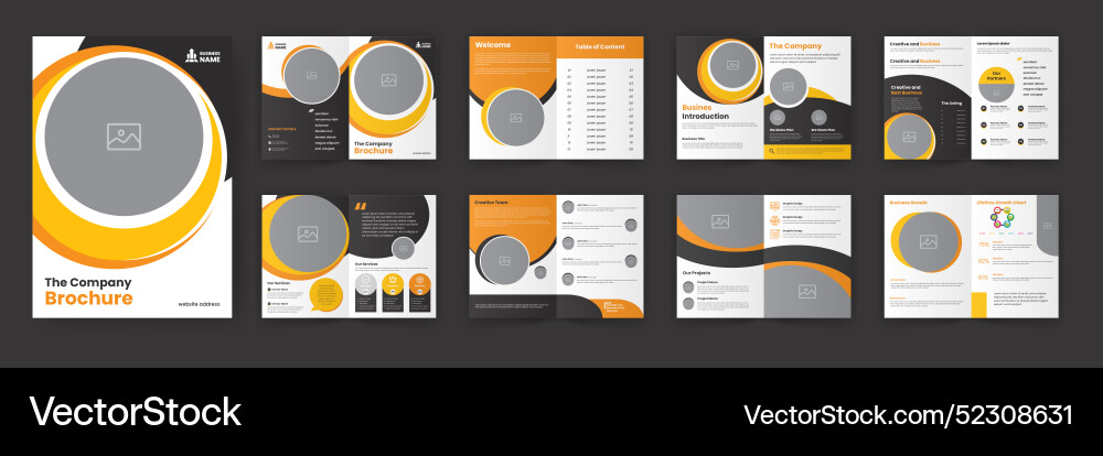 Abstract company profile brochure template Vector Image