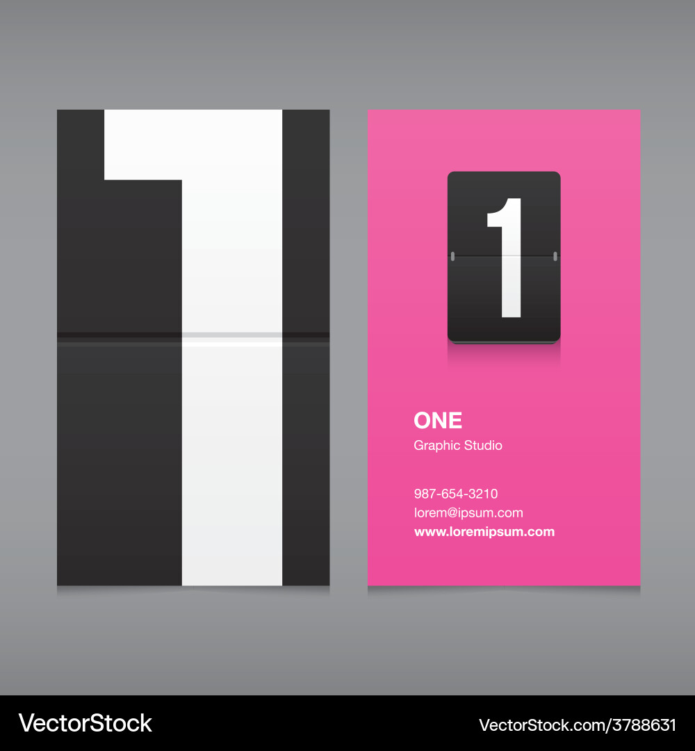 Business card number 1 Royalty Free Vector Image