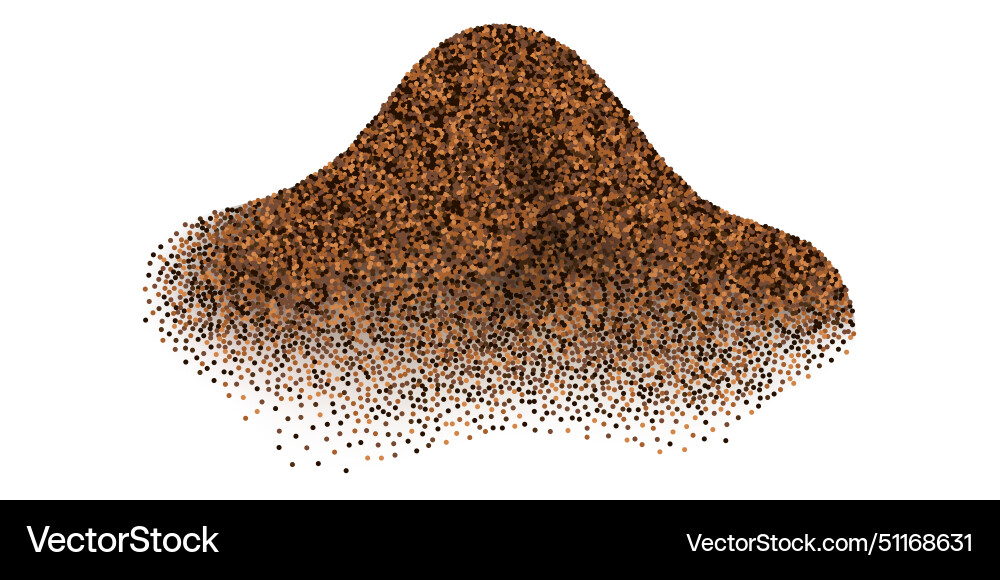 Coffee cocoa or chocolate powder splash dust Vector Image