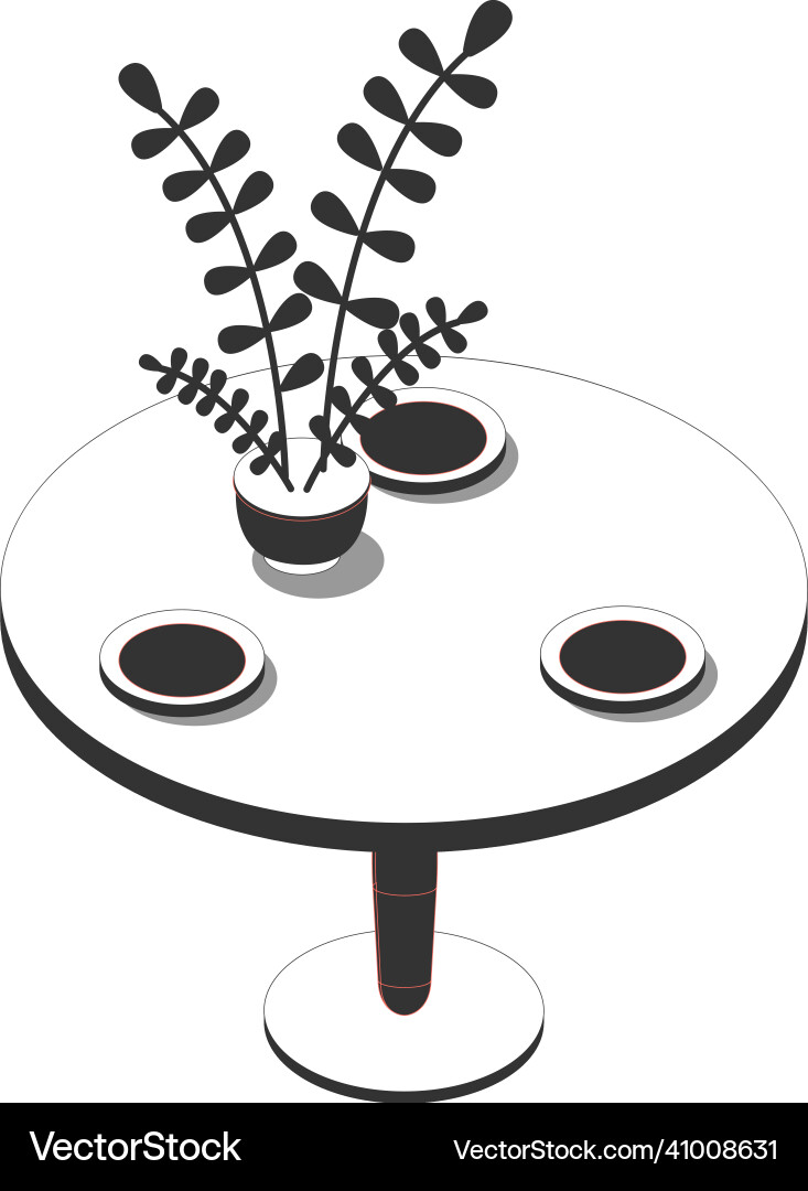 Kitchen table icon Royalty Free Vector Image - VectorStock