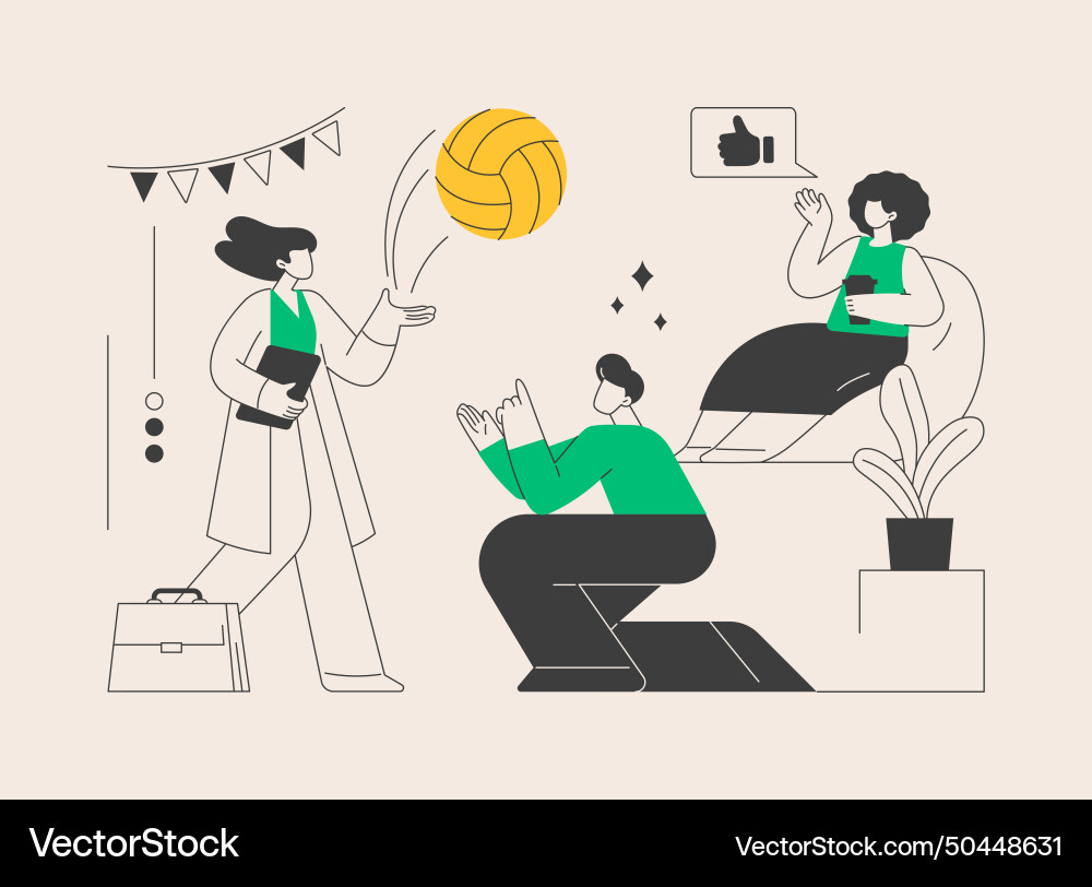 Office fun abstract concept Royalty Free Vector Image