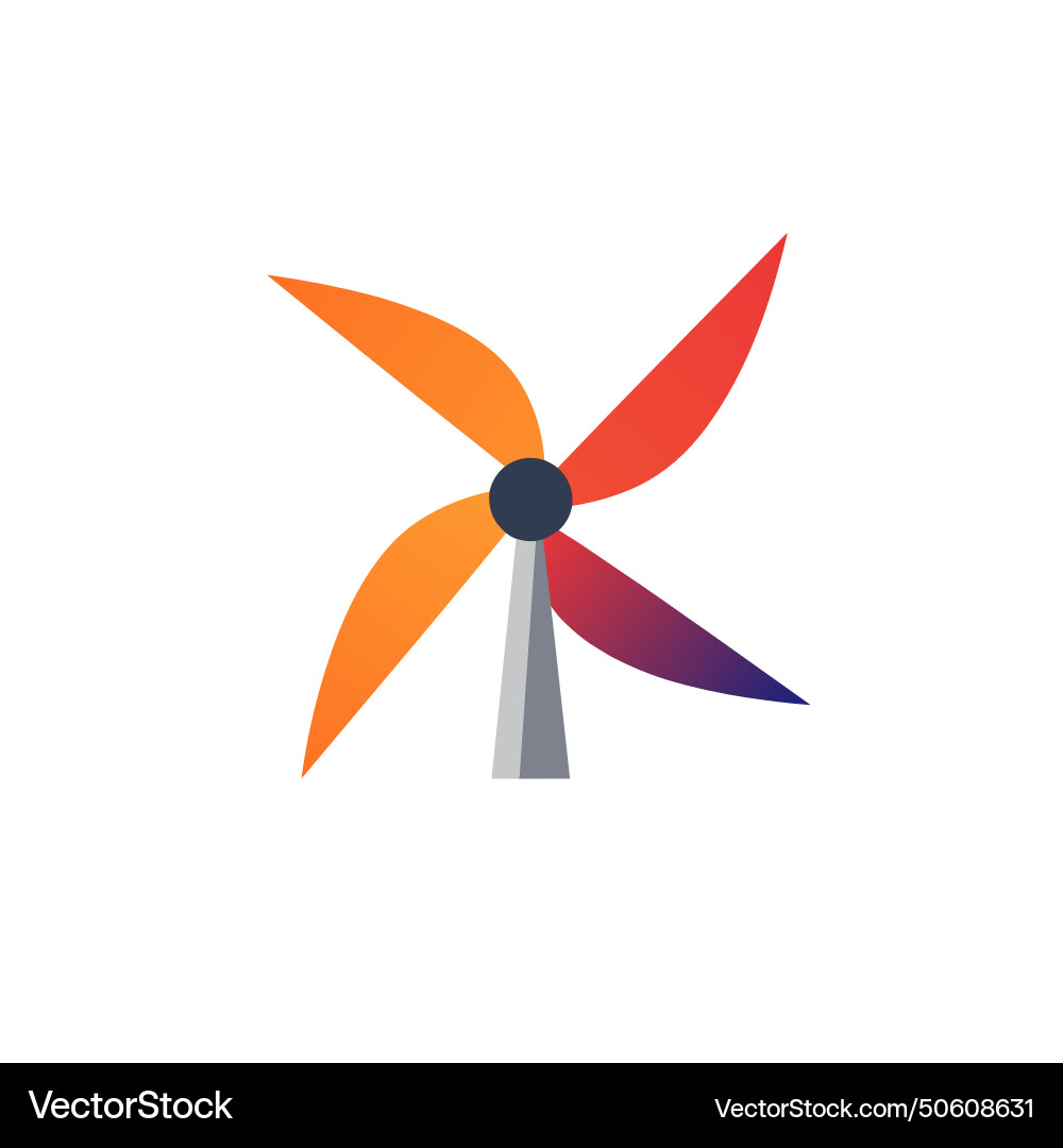Renewable energy company filled gradient logo Vector Image