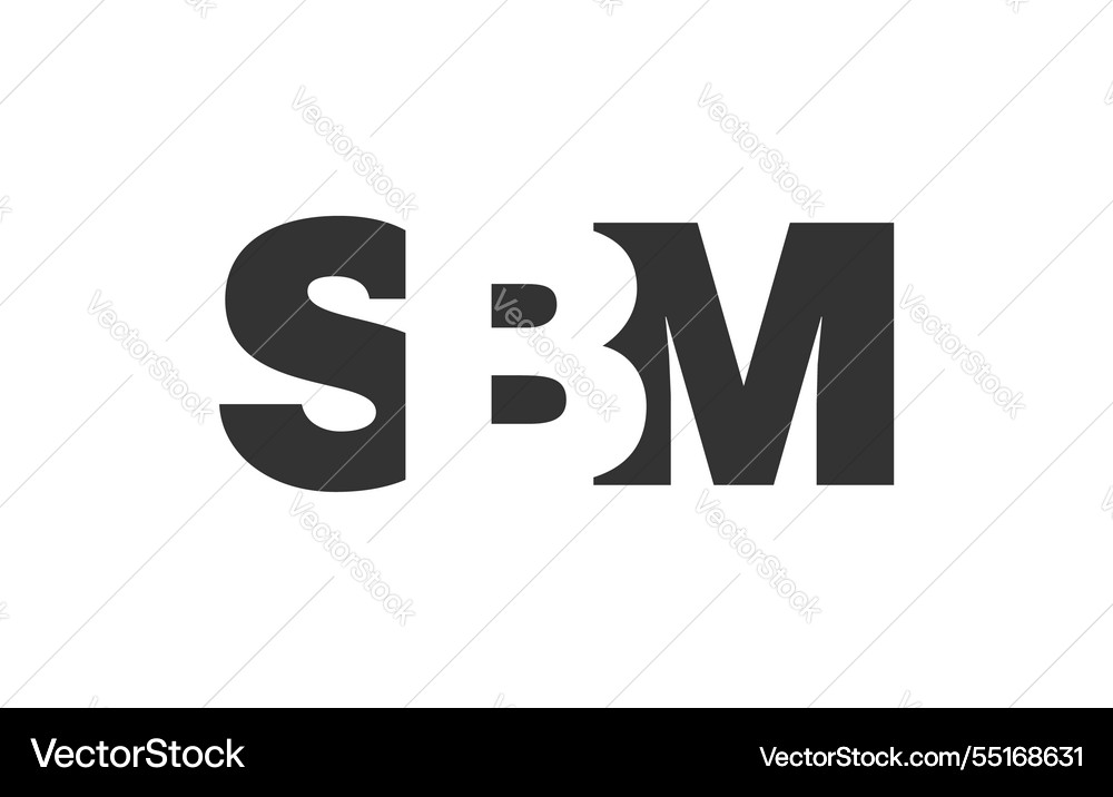 Sbm logo design initial letter s b m kühn schriftart