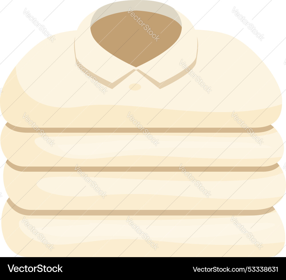 Stack of clean shirts folded neatly on white Vector Image