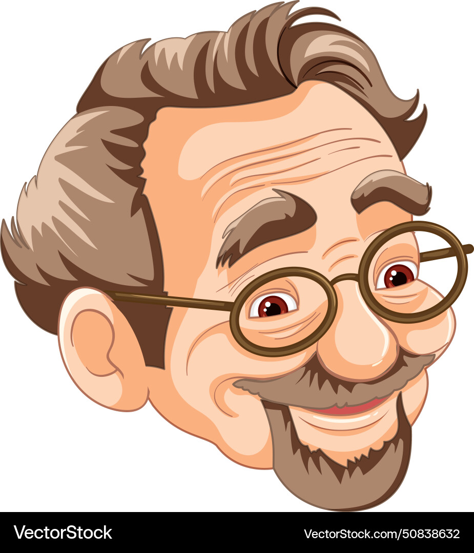 A smiling senior man Royalty Free Vector Image