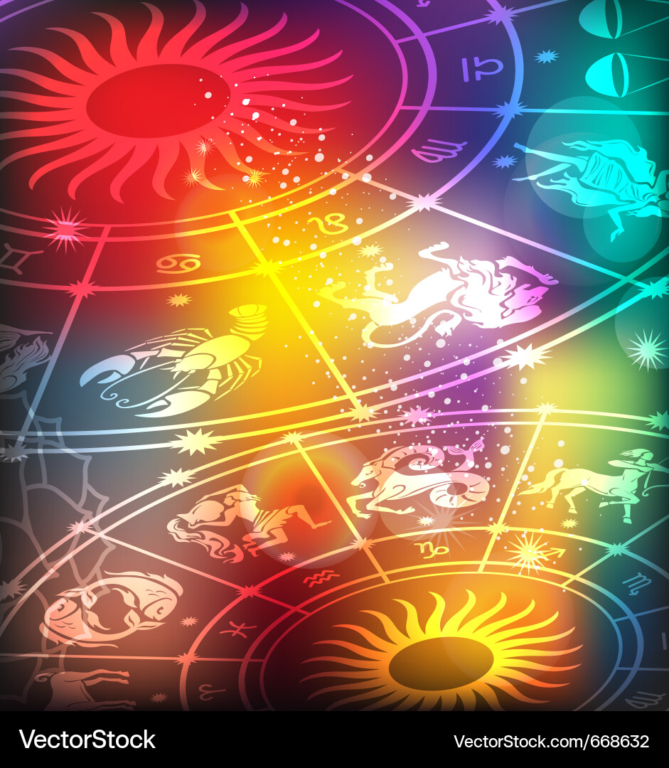 Astrology Zodiac Background Royalty Free Vector Image